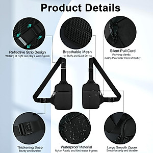 Mini Sling Bag for Men Women Small Crossbody Shoulder Backpack Fanny Packs Personal Pocket Bag Casual Phone Chest Bag