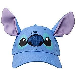 Lilo and Stitch Character Adjustable Blue Disney Strapback Hat