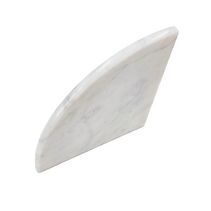 Jusmioke 9 Inch Marble Corner Shower Shelf for Shower Room, Both Side Honed Finish, Bathroom Wall Mounted (Carrara White - 1pcs)