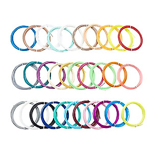Amazon Basics 3D Pen Filament Refills, 32 Count, Variety of 32 Colors, 1.75mm