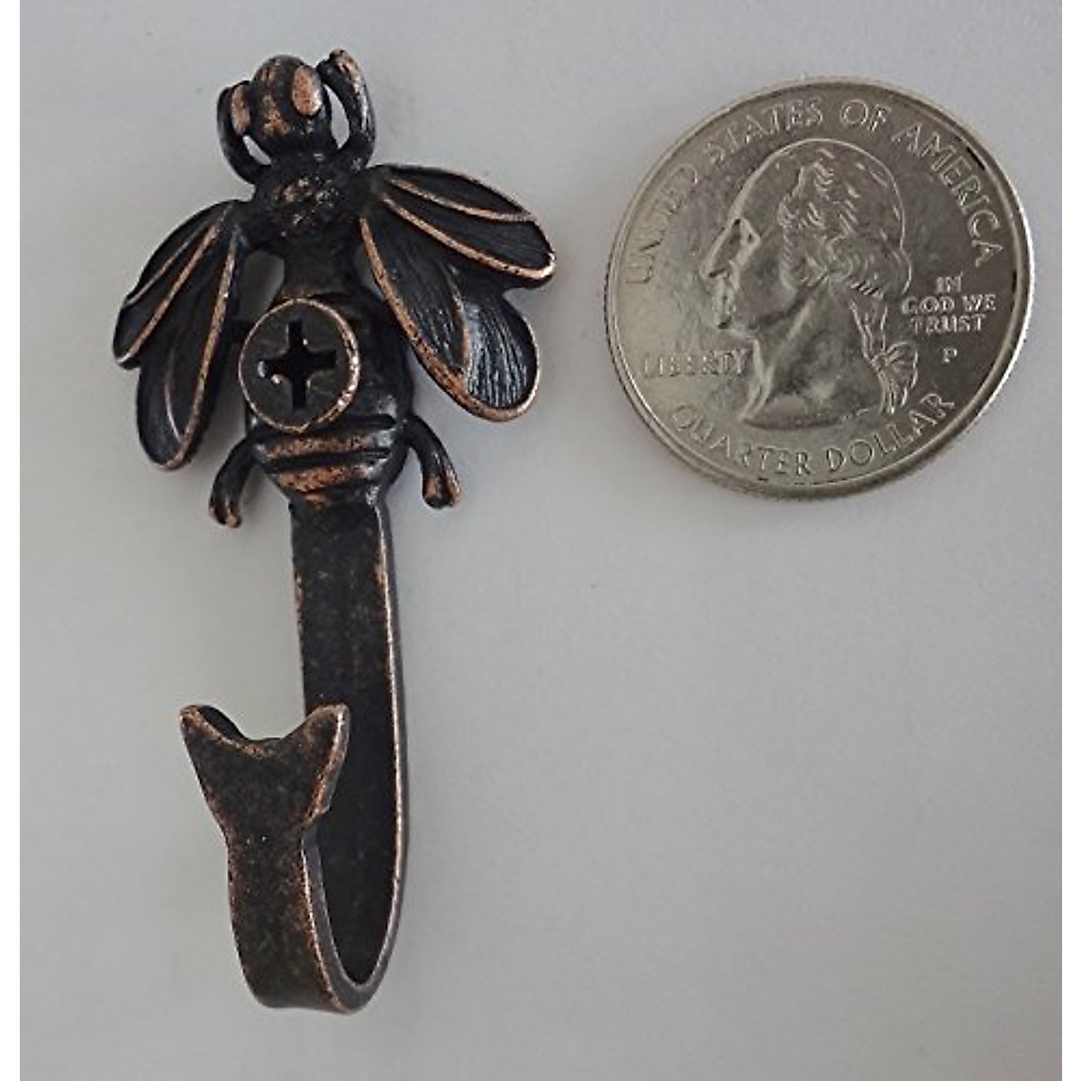 PRODCAB YeegfeyA Bee Decorative Metal Hook, Gold, 1 pc