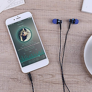 Earphones,Earbuds Heavy Bass Stereo Plastic Games Headset for Walking Blue,2533768-Gaweb-1