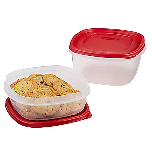Rubbermaid Storage Containers, 10-Piece, Red, Clear
