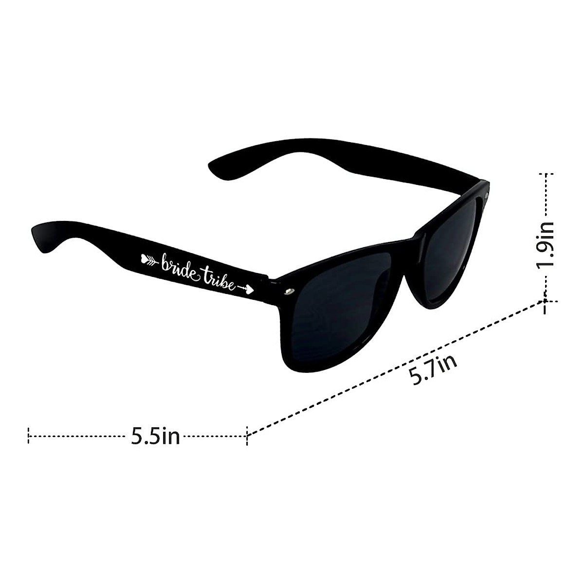 LADY&HOME 10 Pack Bachelorette Party Sunglasses, Bridesmaid and Bride Tribe Sunglasses for Bridal Party, Bridal Shower, Wedding(Black)