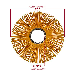 MB Replacement Brush for MB Brand 60 Inch Sweeper Refill Kit 25 x 6-3/8 Inch Flat Brush Sections with Spacers (Poly)