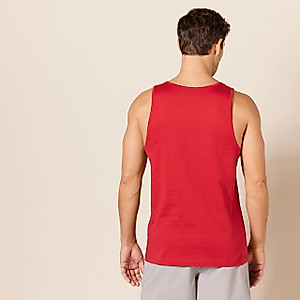 Amazon Essentials Men's Slim-Fit Tank Top, Red, Large