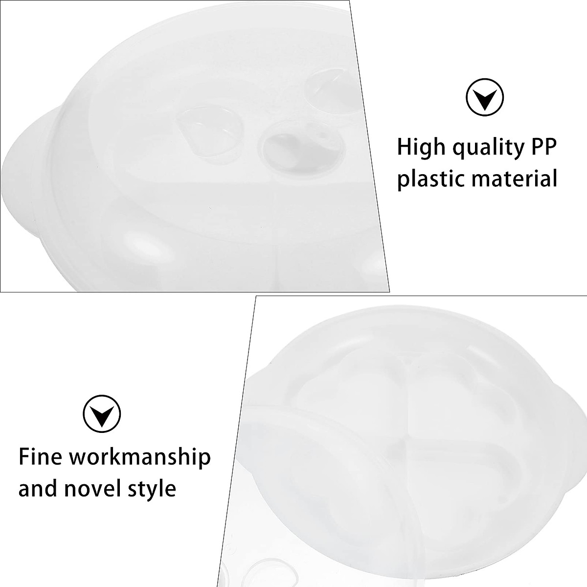 OSALADI Microwave 4 Egg Poacher Heart Shaped Egg Poaching Cup BPA Free Nonstick Silicone Egg Poachers for Home Kitchen Breakfast Brunch