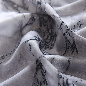 LRZG Marble Morden Pillow Cases,White Grey Art Ink Painting Marble Print high end Pillow Cases,100% Polyester Ultra Soft Bedding 20"X26"