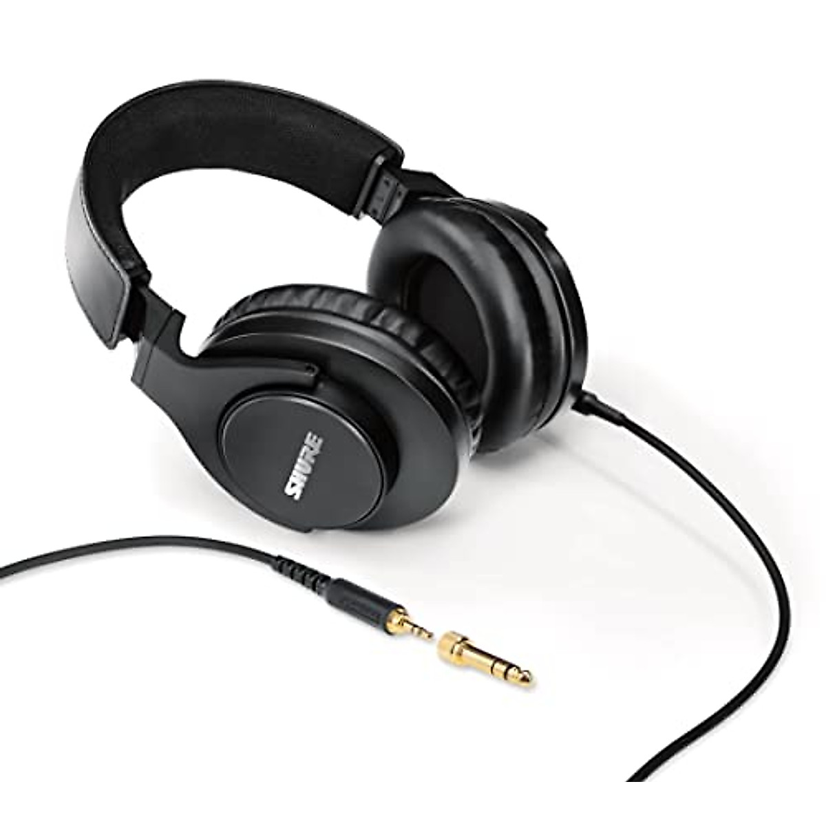 Shure SRH440A Over-Ear Wired Headphones for Monitoring & Recording, Professional Studio Grade, Enhanced Frequency Response, Work with All Audio Devices, Adjustable & Collapsible Design - 2022 Version