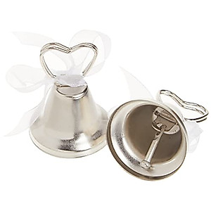 Elegant Silverbell Place Card Holders - (12 Ct) - Premium Silver Finish for Weddings, Receptions & Events