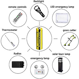 AA Rechargeable Battery10 Pack, NICD AA 600mAh 1.2V Solar Batteries Nickel Cadmium Battery for Garden Landscaping Solar Lights (Button Top)