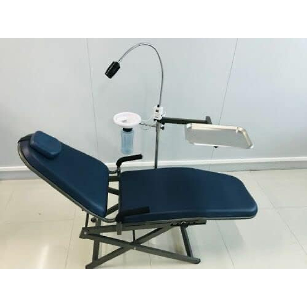 Castanai Patient Chair with Tray with Integrated LED Exam Light with Doctor's Stool Nylon Bag