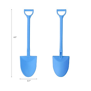 120 Pieces Cute Plastic Shovel Spoons Mini Novelty Shovel Spoons Colorful Small Disposable Shovel Spoon Ice Cream Dessert Pudding Yogurt Sugar Shovel Shape Spoon