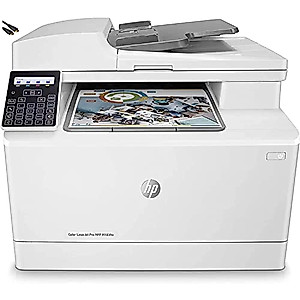 HP Laserjet Pro MFP M183FW All-in-One Wireless Color Laser Printer, Print,Copy,Scan,Fax, 16ppm, 600x600 dpi, Auto Duplex Printing, 2-line Display, 35-Page ADF, Wulic Printer Cable