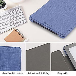 Leather Cover for 6inches Meebook eReader M6, Auto Wake up/Sleep Function