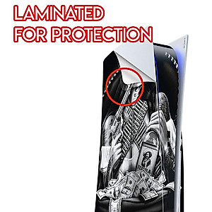 ITS A Skin Skins Compatible with Sony Playstation 5 Console Disc Edition - Protective Decal Overlay Stickers wrap Cover - Skull Girl Gangster