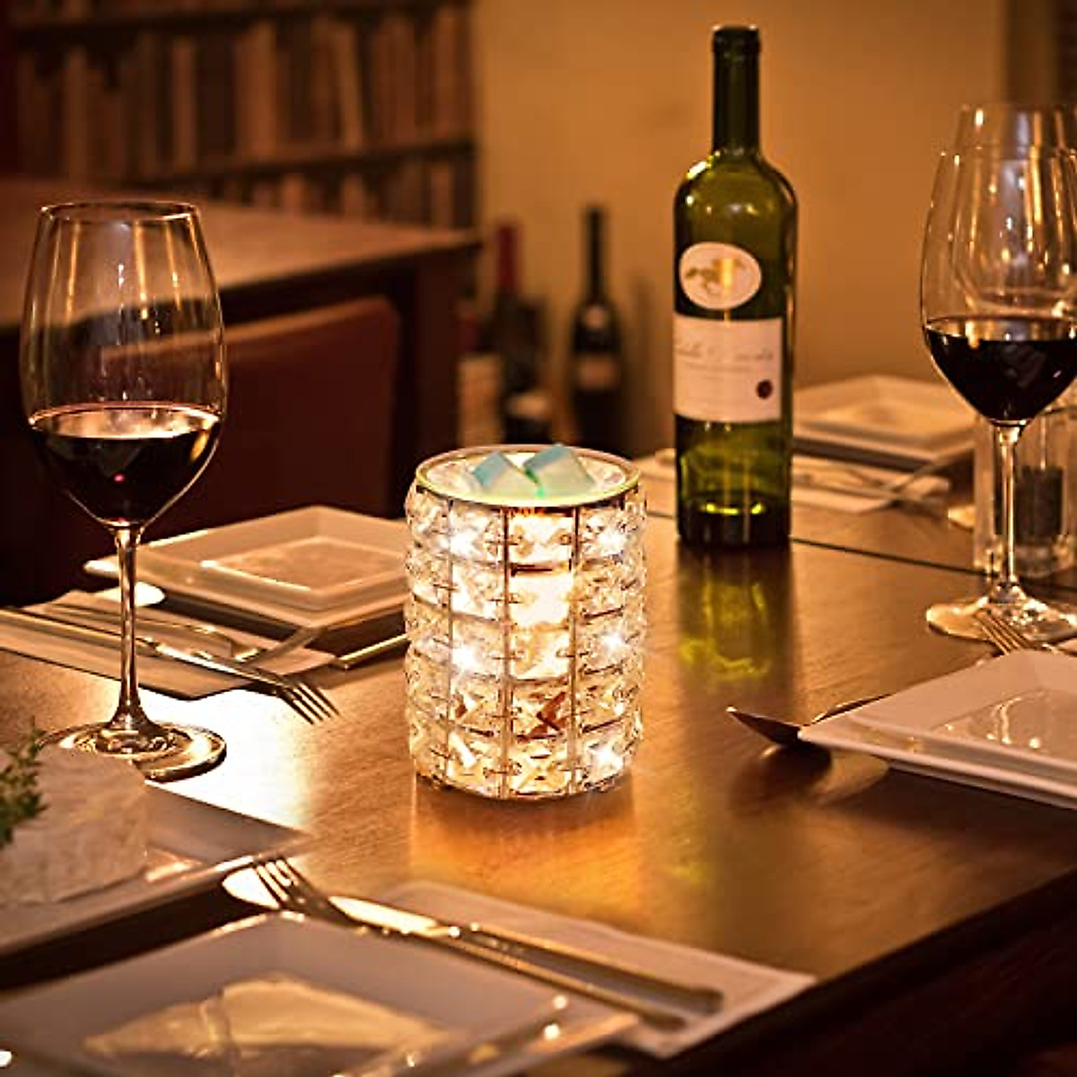 STRN Wax Melts Warmer, Crystal Wax Warmer, Electric Wax Melter Burner, Wax Melt Warmer for Wax Melts, Valentines Day Gifts, Home Office Fragrance Decorations for Mom