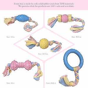 Kattypet Dog Toy Pack, Chew Toys for Dogs and Puppies, Safe & Non-Toxic, Small to Medium Breeds, Soothe Teething Pain, Durable, Funny Cute Duck Keep Your Puppies Busy，5 in a Yellow