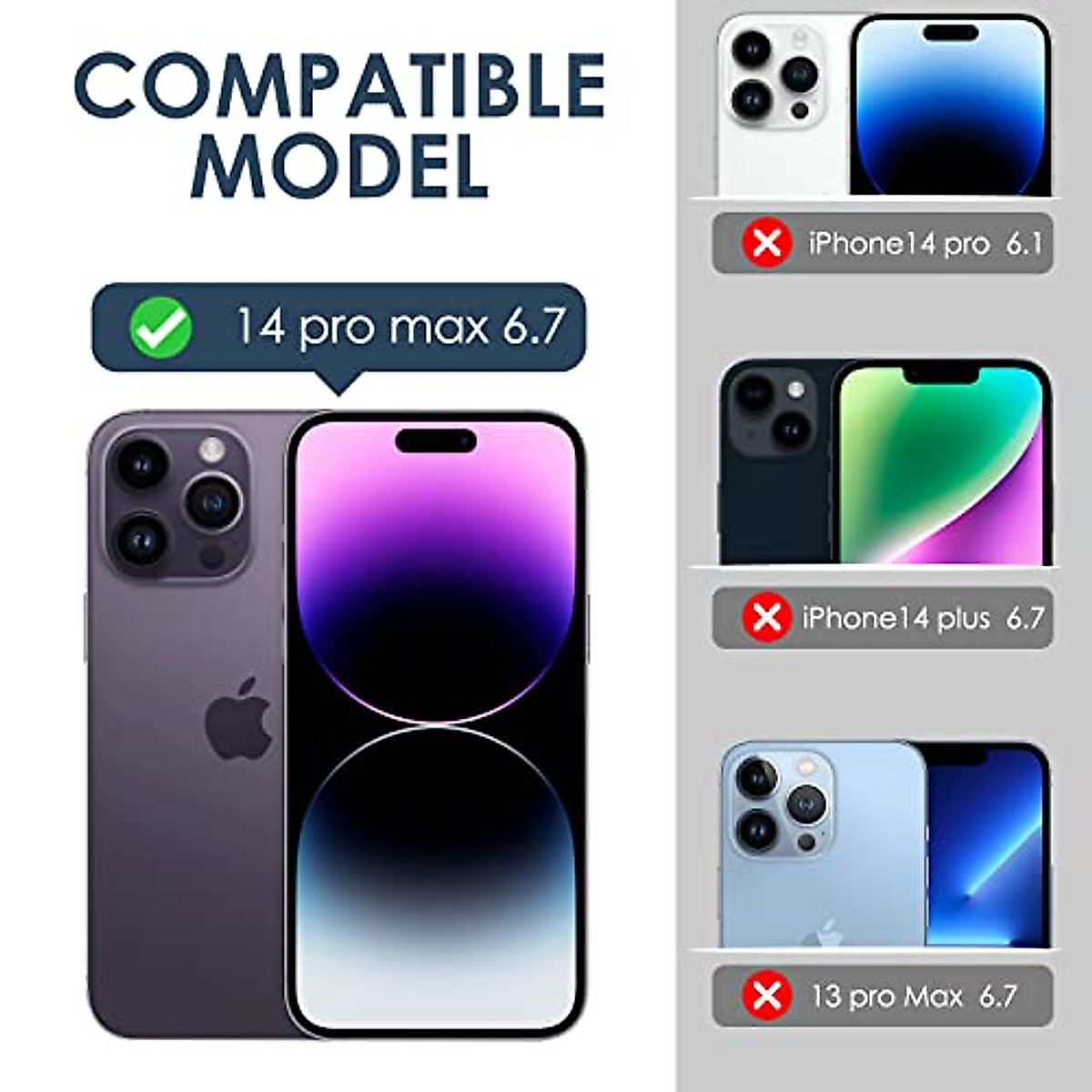 JDHDL [2+2 Pack Hydrogel Film Screen Protector for iPhone 14 Pro Max (NOT Glass) with Tempered Glass Camera Lens Protector, Soft TPU Transparent Protective Screen Protector Film(6.7")