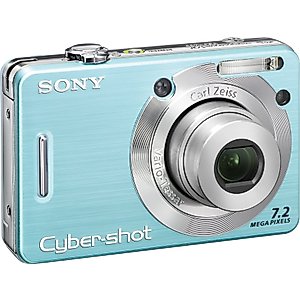 Sony Cybershot DSCW55 7.2MP Digital Camera with 3x Optical Zoom (Blue) (OLD MODEL)