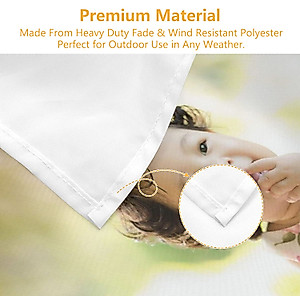 Custom Flag 3x5 Ft Customized Flags Banners - Personalize Print Your Own Logo/Design/Words/Text - Vivid Color, Canvas Header and Double Stitched - Brass Grommets - Single Sided