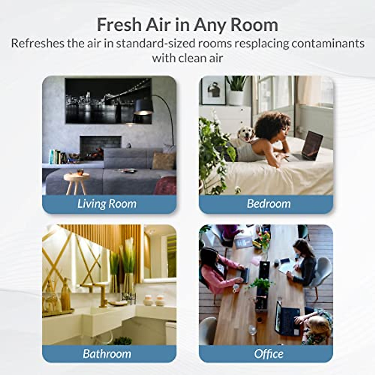 Purafide XP280 | Veteran Owned | 2-Yr Filter Life | H13 HEPA Air Purifier | Elegant Old Fashion Controls | 1700 Sq Ft Coverage. Home, Bedroom, Pets, Dust - White, 2-Pack