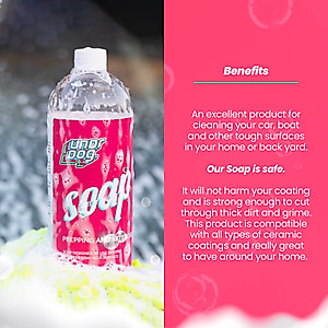 Undrdog Car Wash Soap, Foam Cannon Soap For Pressure Washer, Cleaner Detailing Supplies, Foam Gun Soap For Cars, Motorcycles, Trucks, Boats, 8, 16, 32oz (16oz)