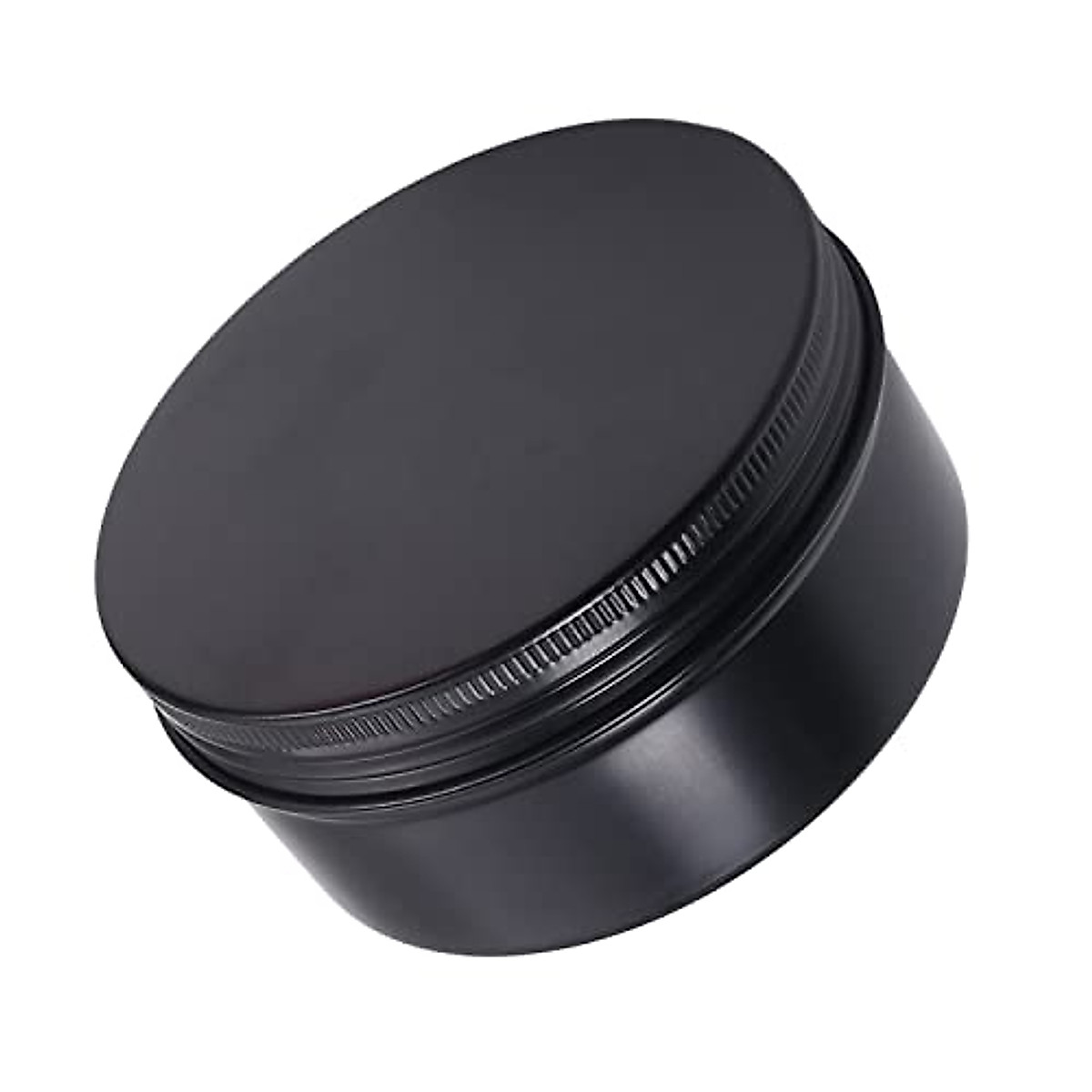 Othmro 1Pcs Round Aluminum Cans Tin Can Screw Top Metal Lid Containers 150ml/5 oz, 83 * 38mm (D*H) Black Color Aluminum Containers for Lip Balm, Crafts, Cosmetic, Candles