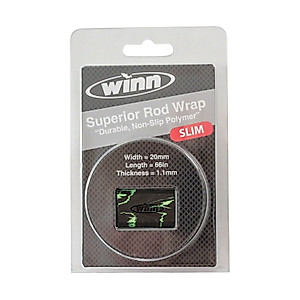 Winn Fishing 66" Rod Overwrap Tape, Slim - Black/Chartreuse