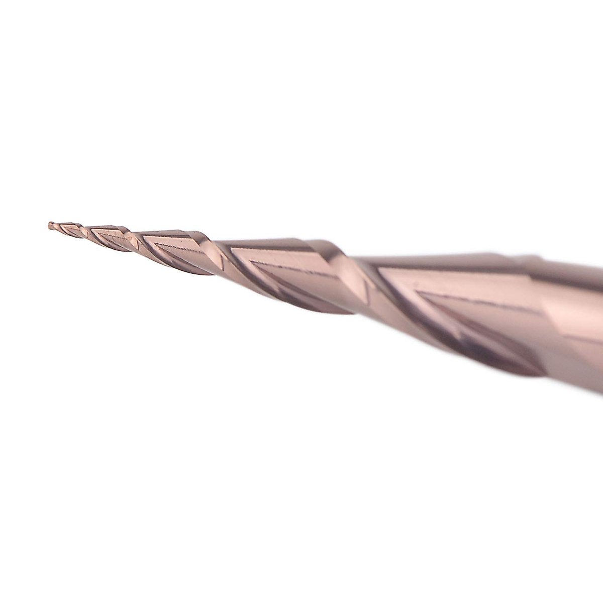 SpeTool Tapered Ball Nose End Mill 1/4" X 3" with 0.5mm Tip Diameter(0.25mm Radius) Ball Nose 5.26Deg Router Bit for CNC Machine Engraving Carving Bits H-Si Coated