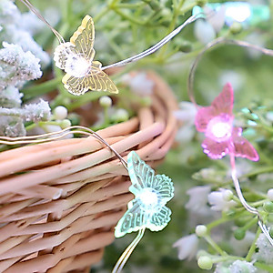 MIYA LIFE Butterfly String Lights LED Butterfly Lamp with Remote Butterfly Lights for Bedroom Elegant Butterfly Decor Hanging Lights for Bedroom