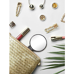 Qislee Compact Mirror Bulk, Round Makeup Bulk Compact Mirrors for Purse, Set of 36 (White)