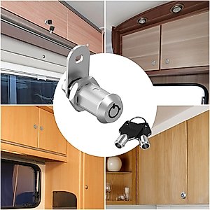 1 Pack 1-1/8¡± Cabinet Locks RV Storage Lock, Mailbox Lock and Keyed Alike Code Unique, RV Locks for Storage Door Mailbox Toolbox, Chrome Finish