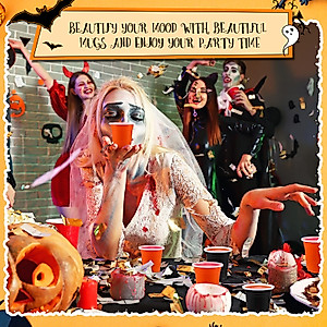 Rtteri 1200 Pcs Orange and Black 2 oz Cups Bulk Halloween Mini Plastic Shot Glasses Set Disposable Small Cups for Drinking Serving Condiment Sauce Thanksgiving Christmas Birthday Party Supplies