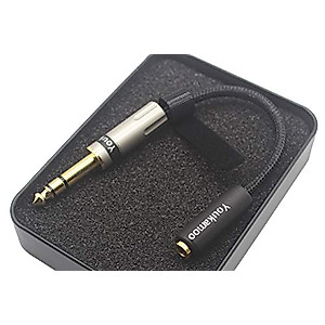 Youkamoo [ 1/4" TRS 6.35mm Male ] 6.35mm Male to 4.4mm Female 8 Core Silver Plated Headphone Earphone Audio Adapter Cable New in Box 6.35mm Stereo to 4.4mm Balanced [ 4.4mm Female ]
