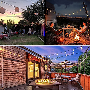 25 Pack G40 Led Replacement Light Bulbs, E12 Screw Base Shatterproof LED Globe Bulbs for Outdoor String Lights, 0.6 Watt Dimmable Light Bulbs, Warm White Light Bulb