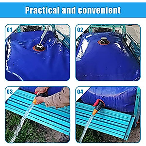 WANLIAN Water Storage Bladder,Large Capacity Water Storage Container,Bag Portable Water Reservoir,Portable Emergency Water Storage Tank,to Fight Firesand Agricultural Material Transport(142gal)