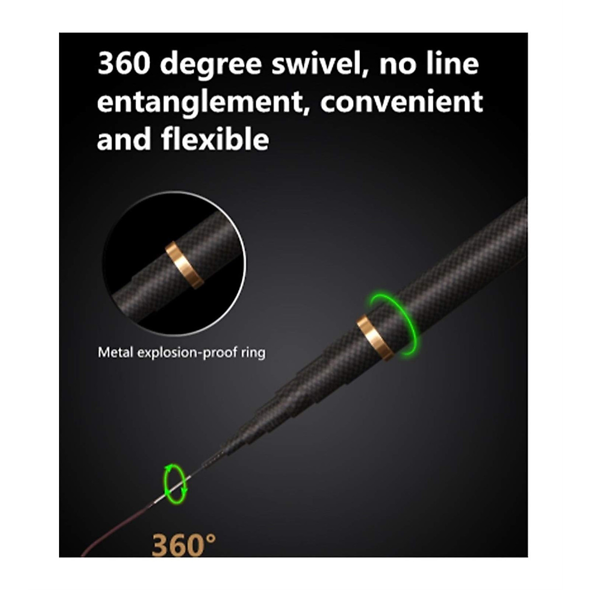 Carbon Fiber Telescopic Power Hand Pole Fishing Rod 2.7M-10M Travel Ultra Light Carp Fishing Rod Feeder DaJiKan (Color : Black, Length : 4.5m)