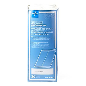 Medline Sterile Abdominal Pad, 8 in x 7.5 in (Pack of 20)