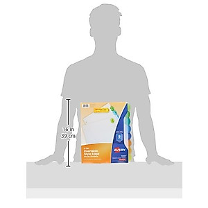 Avery 11201 Insertable Style Edge Tab Plastic Dividers, 8-Tab, Letter