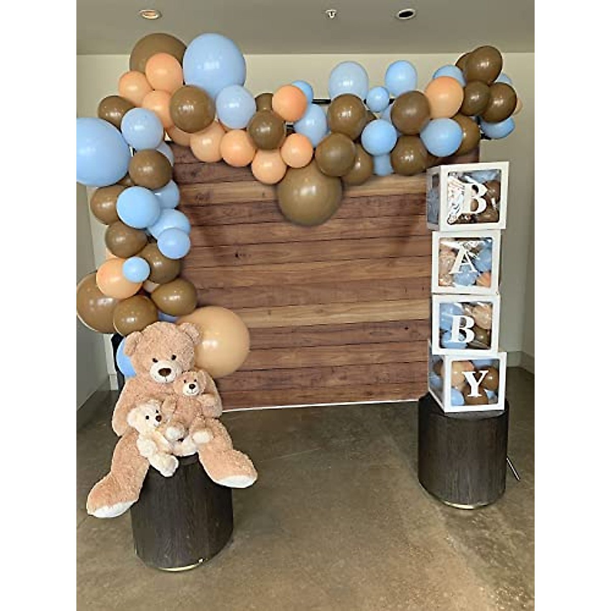 BINQOO 7x5ft Easter Wooden Backdrop Brown Wood Wall Happy Easter Retro Wood Floor Backdrop Photographic for Newborn Baby Kids Pet Food Baby Shower Wood Decor Background Photo Shoot Studio Props