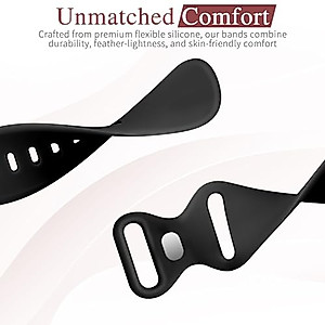 Andrea Silicone Sport Band Compatible with Apple Watch Bands for Women Men 38mm 40mm 41mm 42mm 44mm 45mm 49mm, Soft Strap iWatch Bands for Series 9, 8, 7, 6, 5, 4, 3, 2, 1 SE Ultra