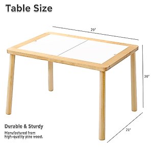ZARKEET Sensory Table for Toddlers 1-3, Not with Sensory Bin Kids Table, Easy to Assembly - The Ideal Kids Activity Table for Playing, Learning, Drawing and More!