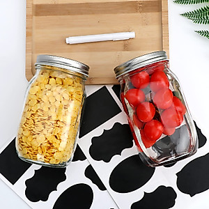 Accguan 33oz Glass Jars with Regular Lids, Mason Jar With Airtight Lids, Clear Glass Jar Ideal for Jam,Honey,Shower Favors,Wedding Favors, 12pack