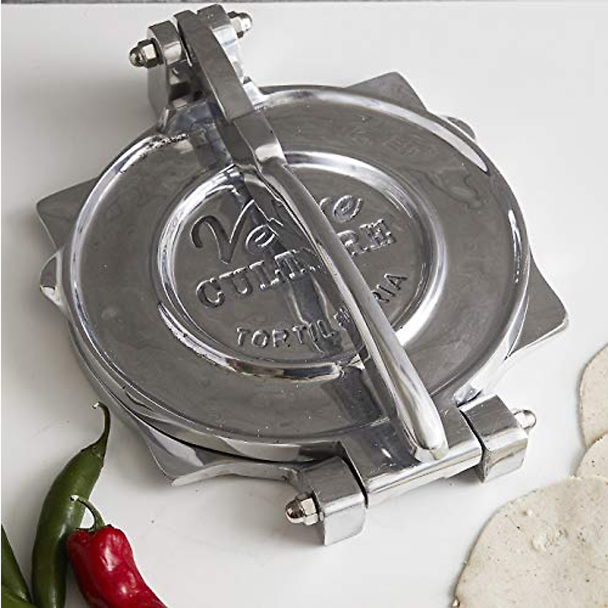 Verve Culture 8.5'' Tortilla Press/Homemade Tortilla Maker/Handmade Aluminum Tortilla Press