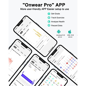 Smart Watch Android Fitness Tracker: 1.7" Smartwatch with Heart Rate SpO2 Sleep Monitor for Men Women, 5ATM Swimming Waterproof Fitness Watches for Android Phones & iPhone Compatible, 112 Sports Modes