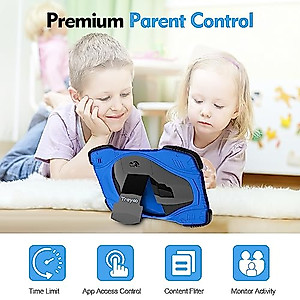 Tablet for Kids Tablet 10 inch with Case Included, Tablet for Toddlers Tablet 10 inch Children Tablets for Kids Android Tablet 64GB with WiFi Dual Camera Learning Games for Boys Girls (Blue)
