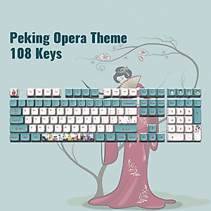 PBT Keycaps, XDA Profile Keyboard Keycaps Full Set, DYE-Sub Custom Keycaps for Cherry Gateron MX Switches Mechanical Keyboards