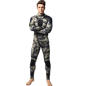 MYLEDI Mens Wetsuit 3mm Neoprene One Piece Full Body Camouflage Scuba Diving Suit for Warm Keeping Surfing Swimming Spearfishing (MY002, S)