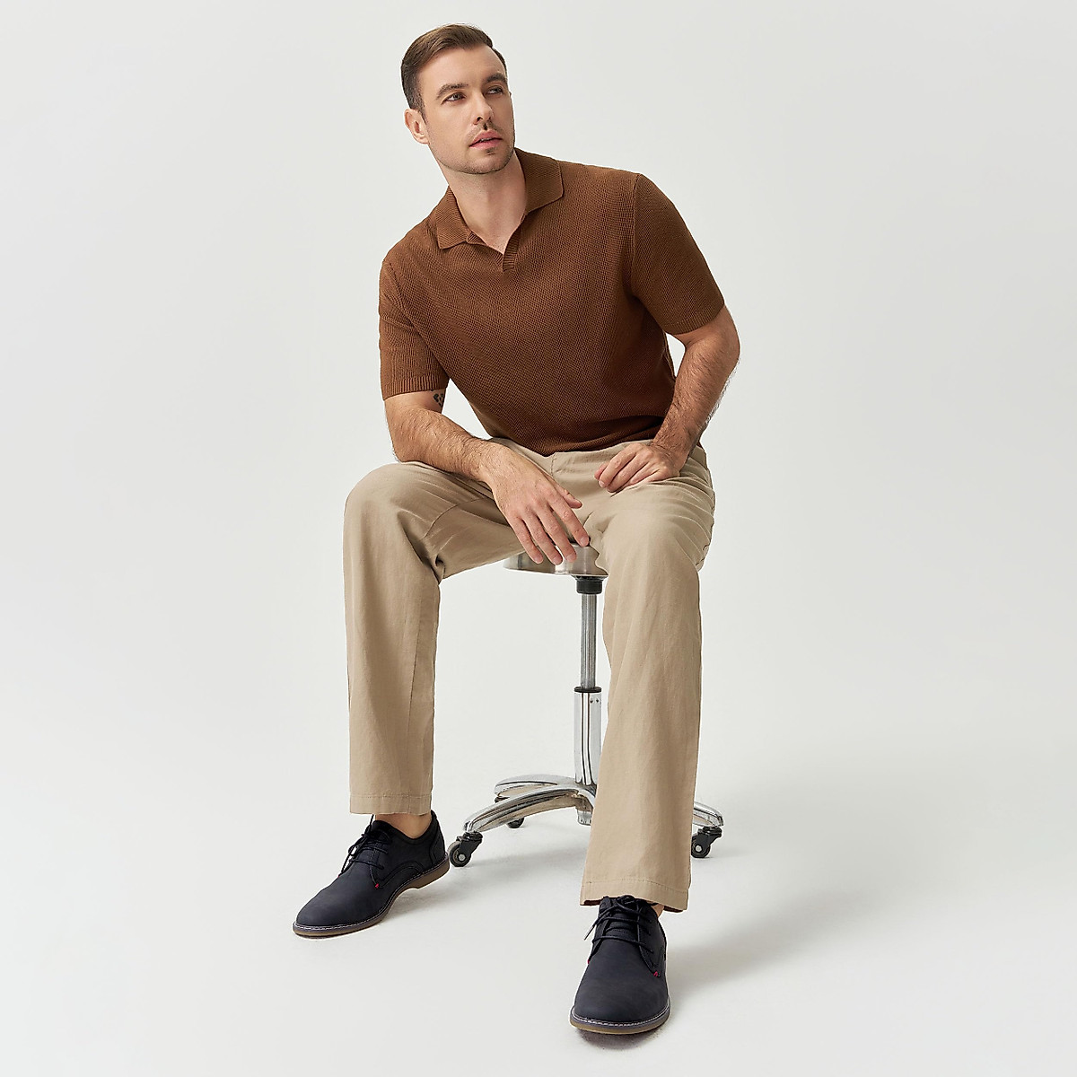 Jousen Men's Oxford Suede Business Casual Dress Shoes Plain Toe Oxfords Classic Formal Derby Shoes (AMY615 Black 11)